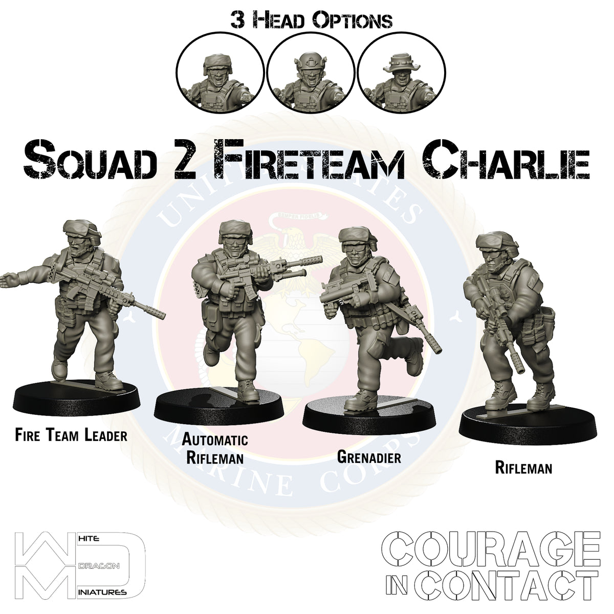 Squad 2 Fireteam Charlie - US Marines – White Dragon Miniatures