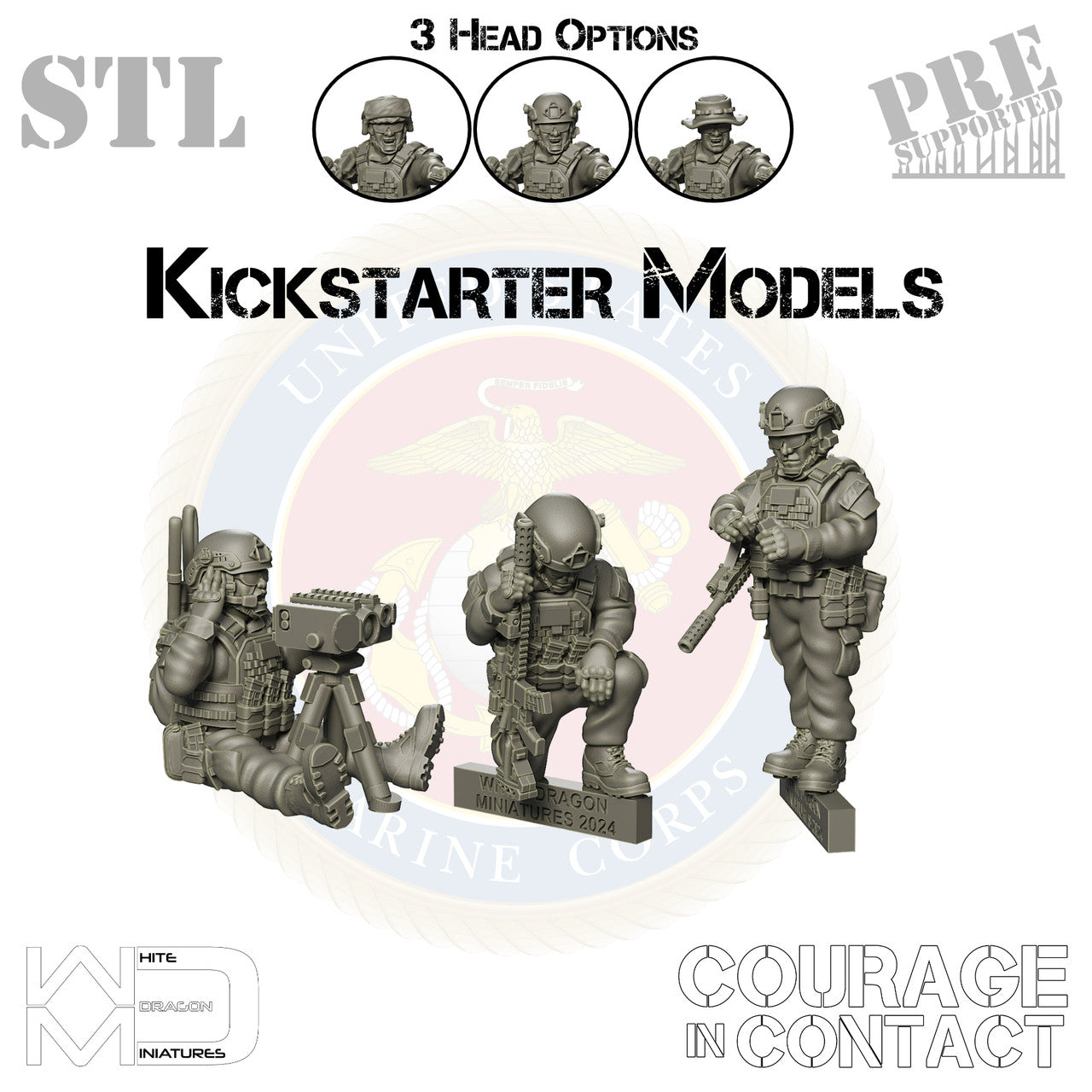 Kickstarter Models - US Marines - STL – White Dragon Miniatures